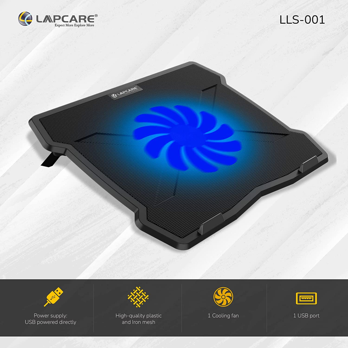 Lapcare Lapkool 1 With Single Fan Laptop Stand LLS-001 - Kashcart